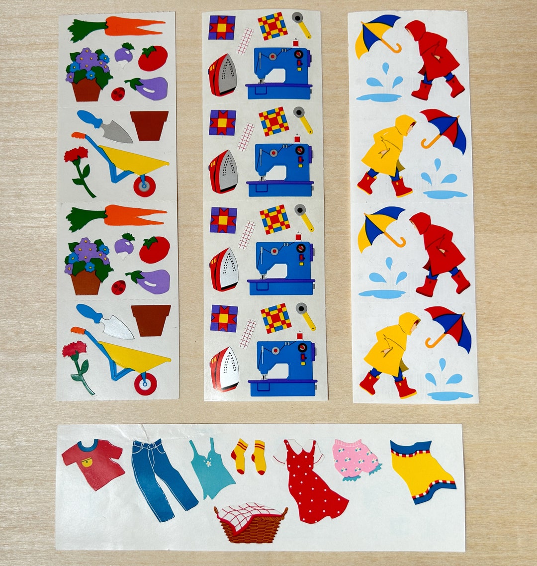 Vintage Sticker Sheets - Home Themes - Etsy