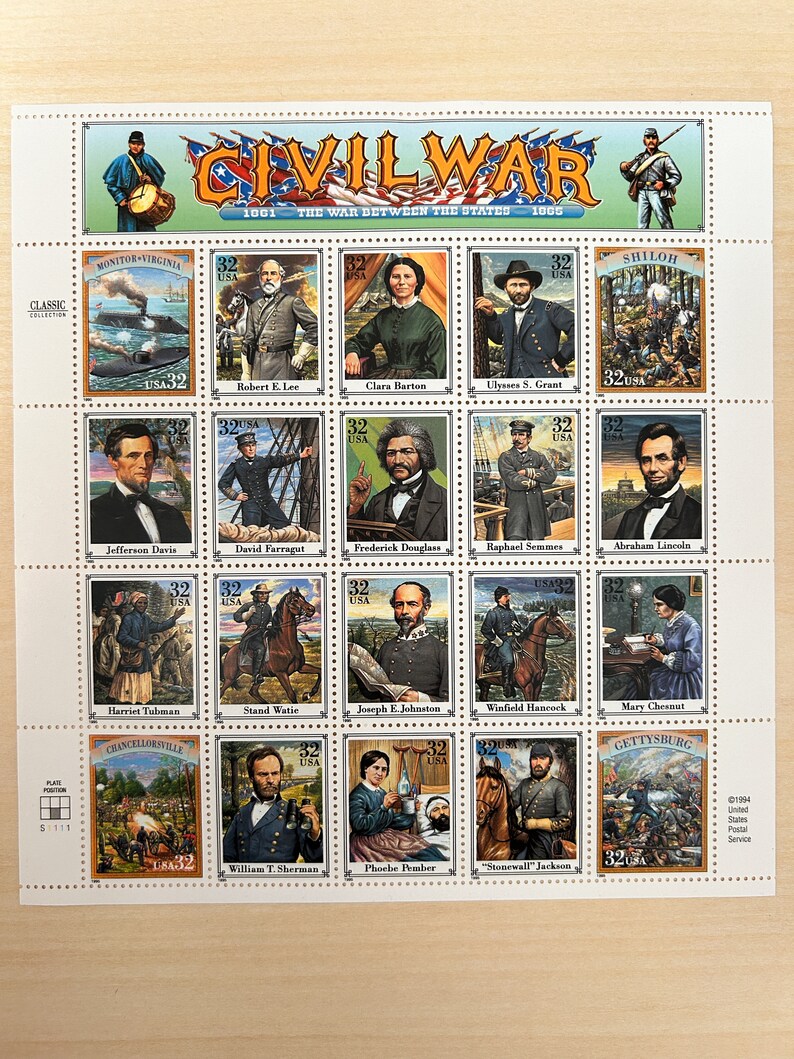 Civil War US Postage Stamps - Etsy