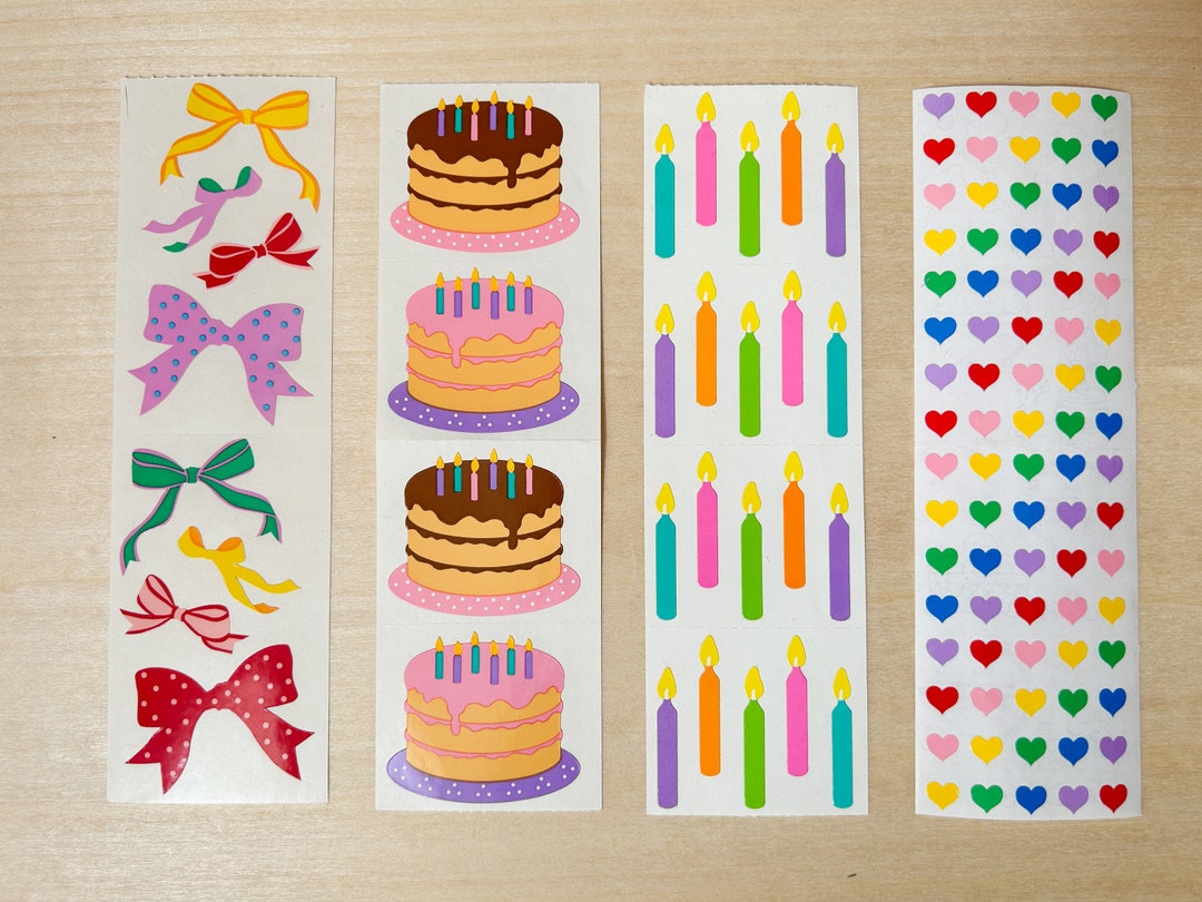 Colorful Vintage Sticker Sheets - Etsy