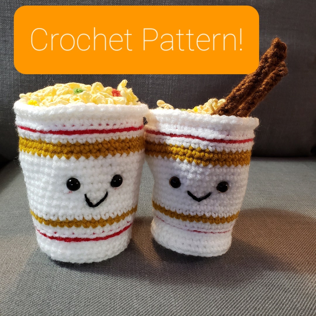 Cup Noodles Crochet Pattern RAMEN CUP - Etsy
