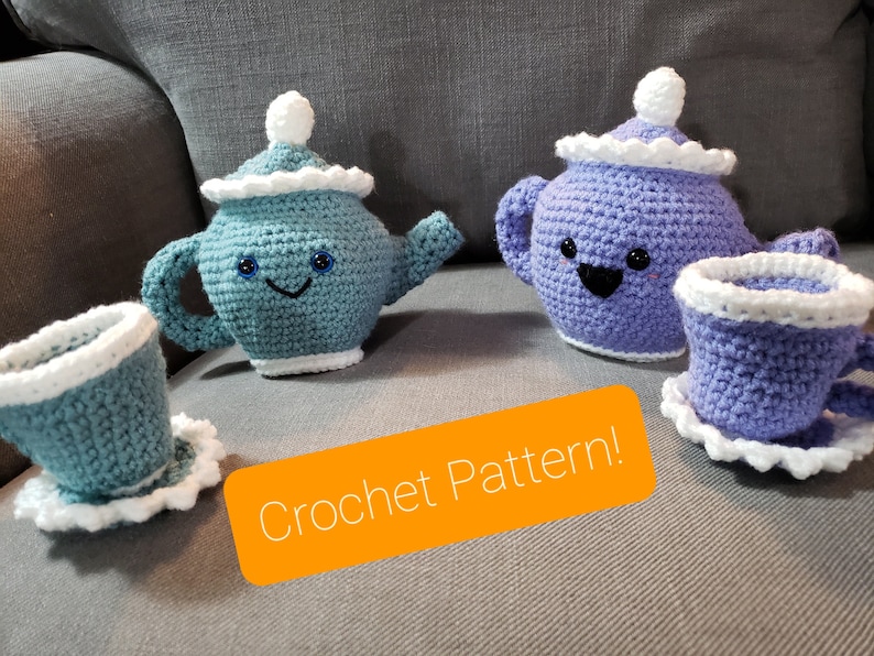 Tea Set Crochet Pattern - Etsy