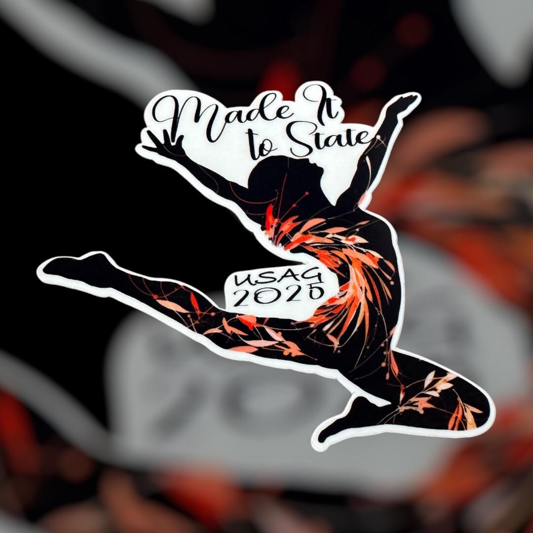 Gymnastics Sticker, Made It to State 2025, USAG, Simone Biles, Team USA ...