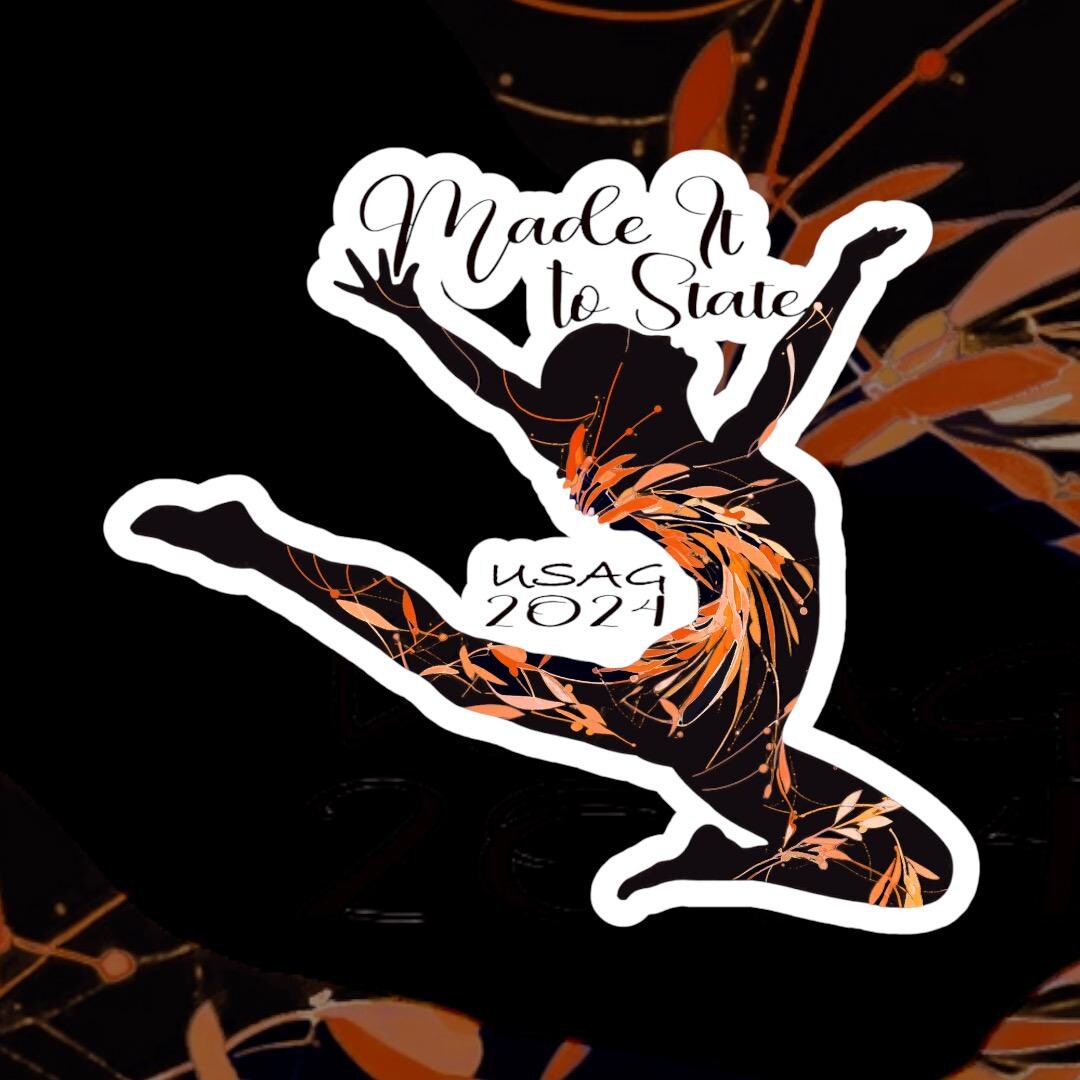 Gymnastics Sticker, Made It to State 2024, USAG, Simone Biles, Team USA ...