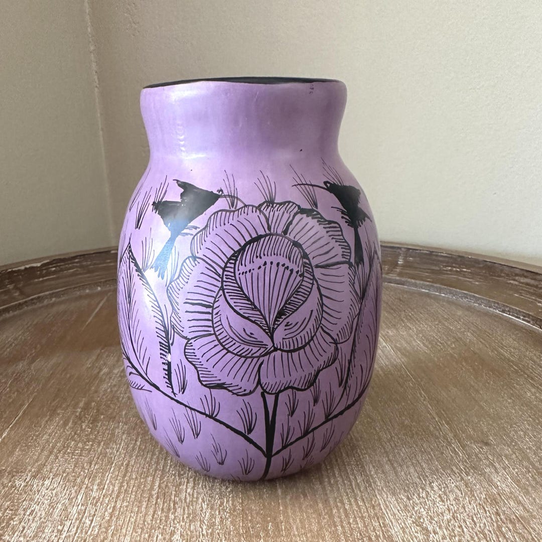 Michoacan Huancito Clay Flower Vase - Small - Etsy