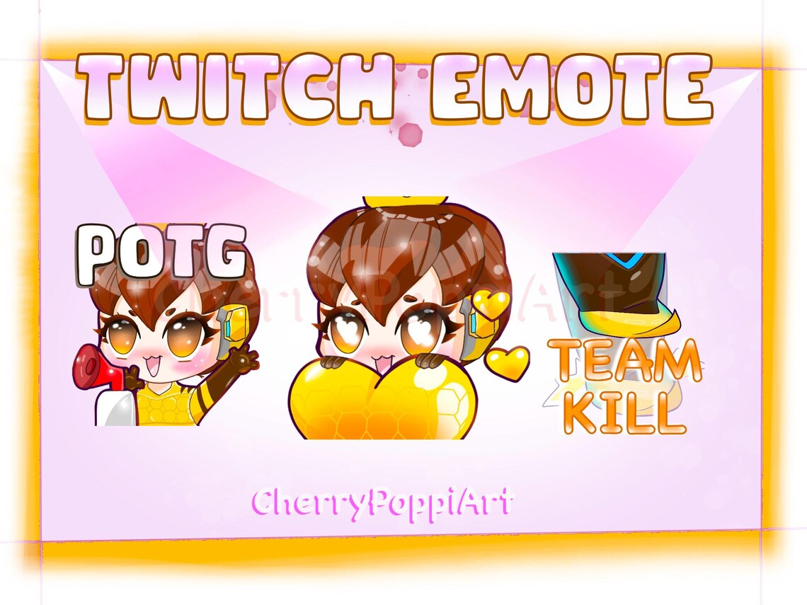 DVA EMOTE, Chibi Emote , Emotes , Badges , Animated Emote , Ow , Twitch ...
