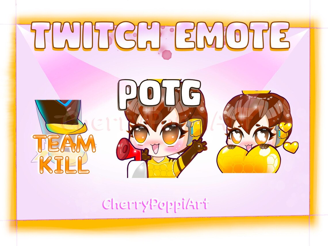 DVA EMOTE, Chibi Emote , Emotes , Badges , Animated Emote , Ow , Twitch ...