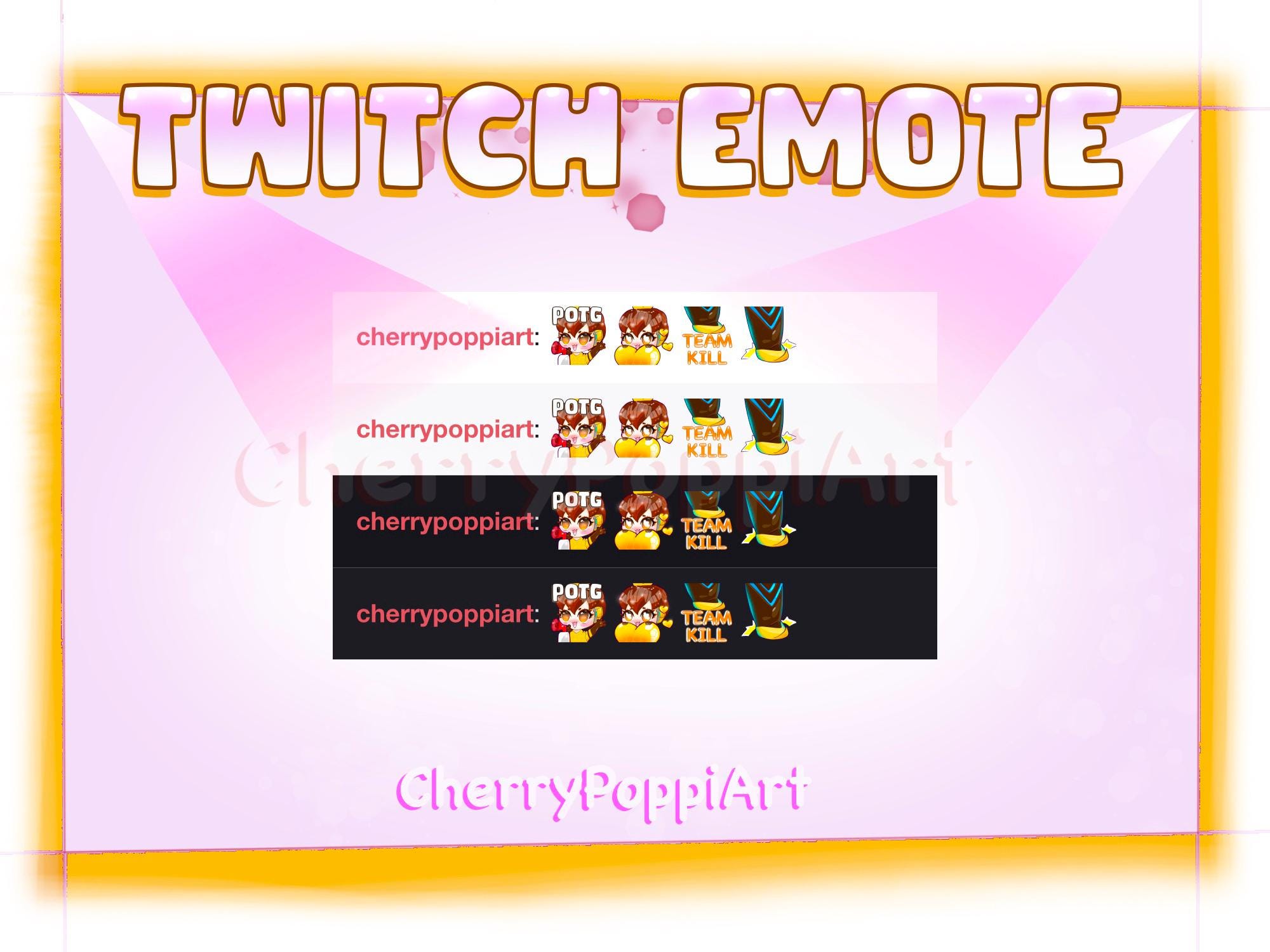 DVA EMOTE, Chibi Emote , Emotes , Badges , Animated Emote , Ow , Twitch ...