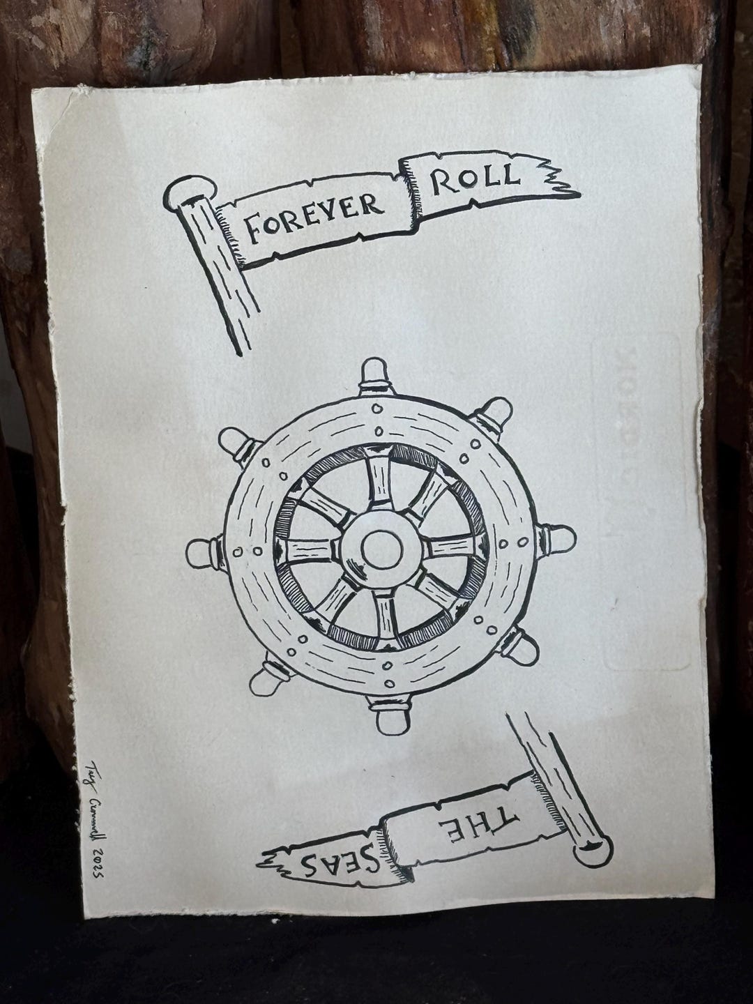 Pirate Postcards Ship's Wheel Print - Etsy