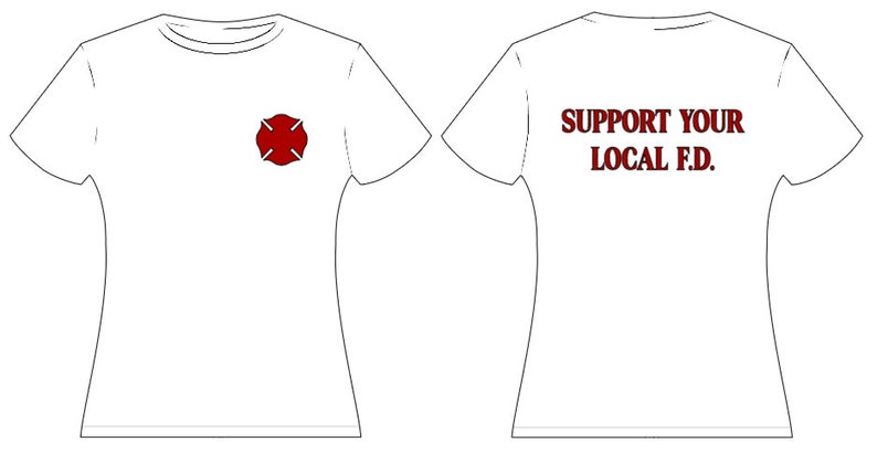 Custom Shirt Support Your Local FD Fire Department Supporter Shirt - Etsy
