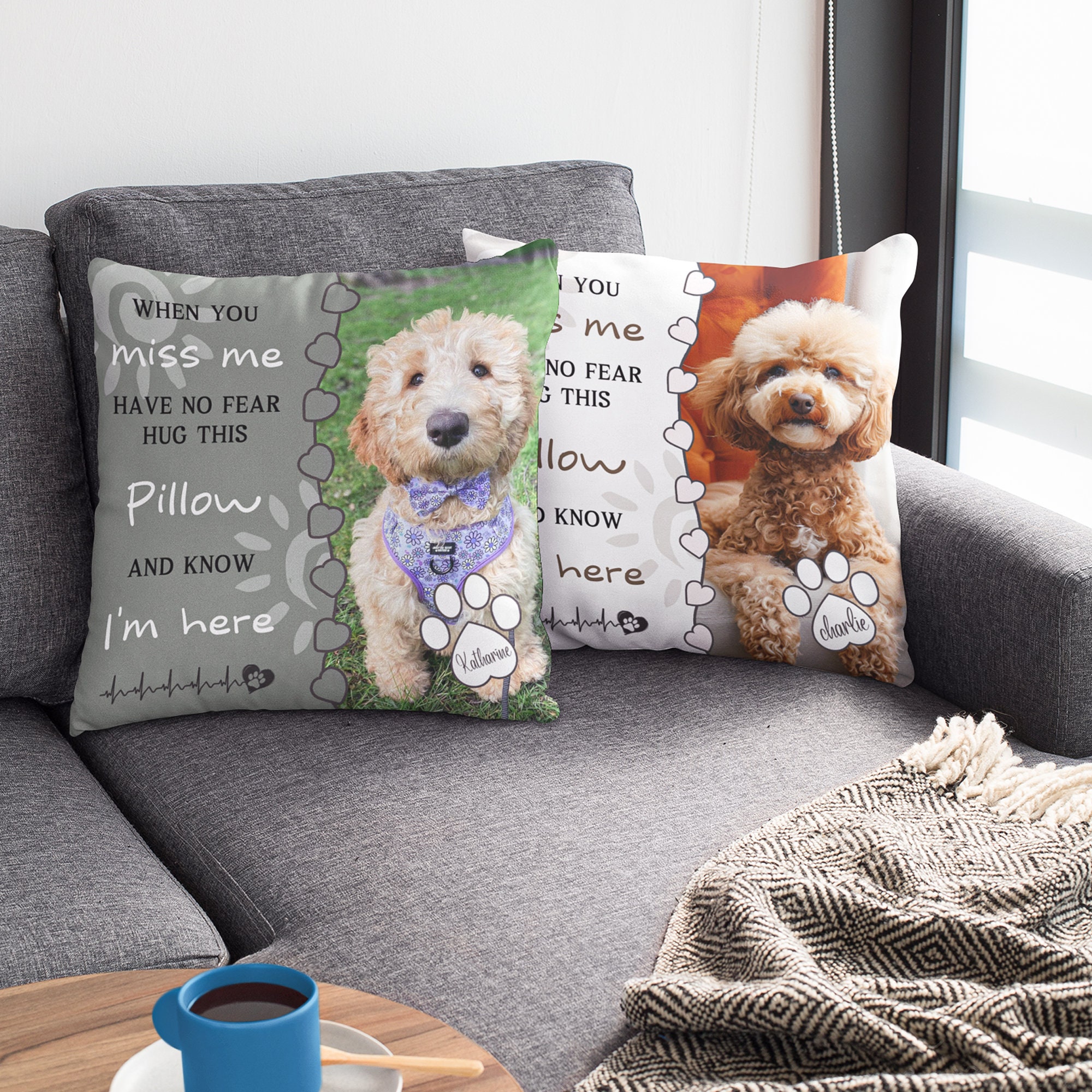 Custom Dog Memorial Pillow, Personalized Pet Memorial Gift, Custom Loss ...