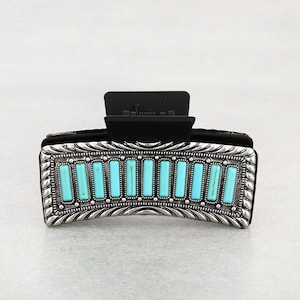 Western Hair Claw Clip Concho Stone Metal - Etsy