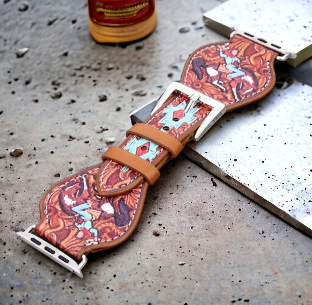 Apple Watch Western Bands Rodeo Print 42/44/45mm - Etsy