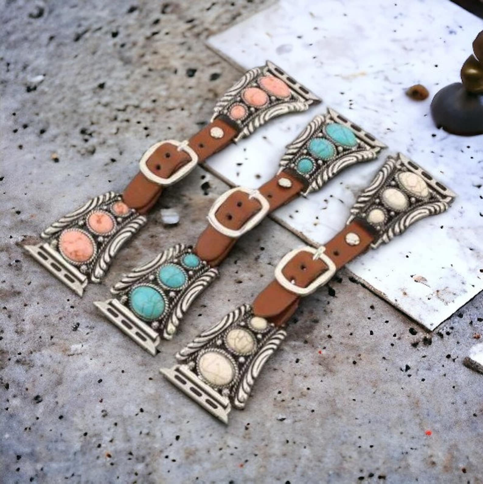 Apple Watch Western Bands With Stone 42/44/45mm - Etsy