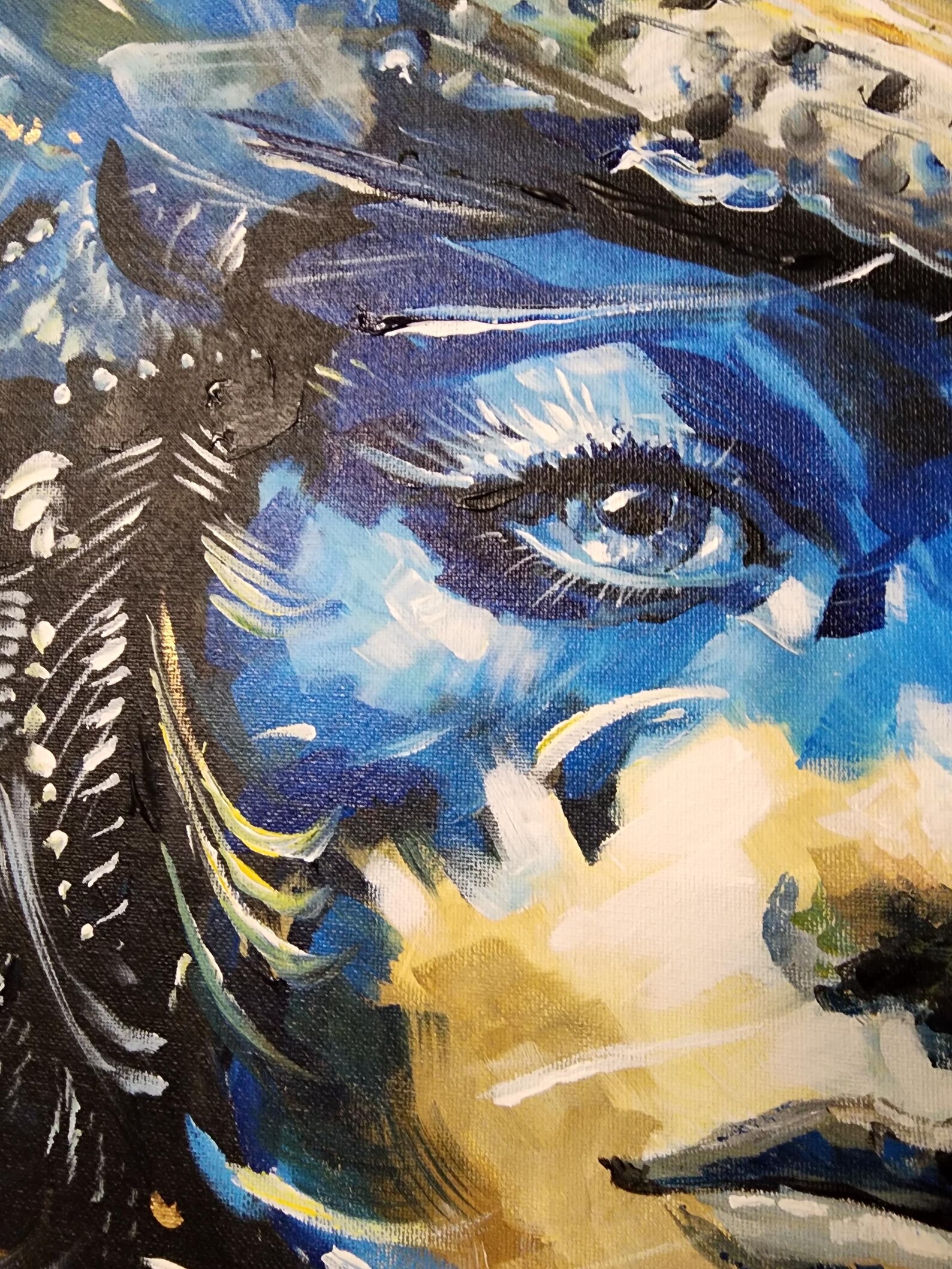 Art, Mysterious Portrait, Original Canvas Art, Expressive Realism ...