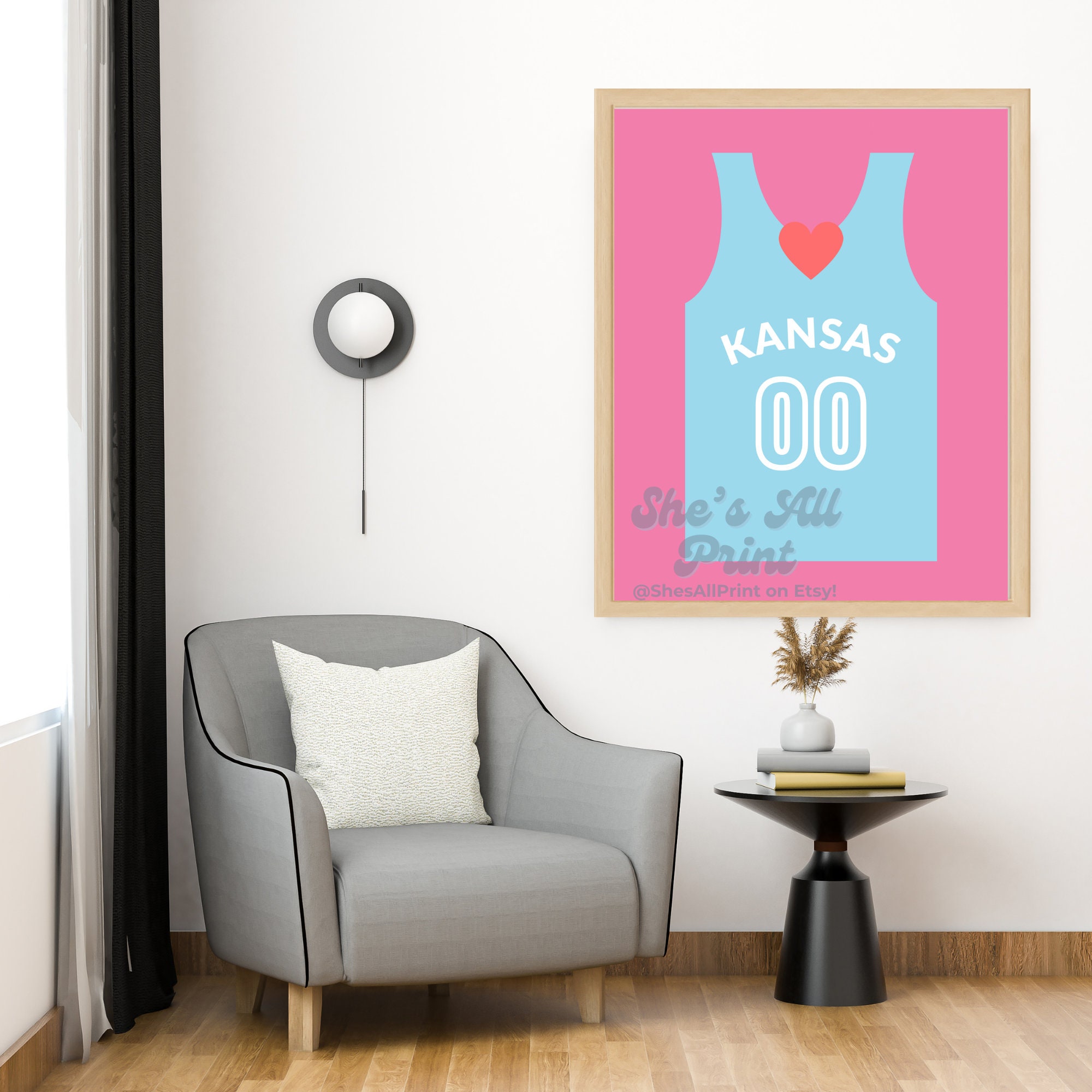 University of Kansas Preppy Printable Wall Art College Collection Set ...