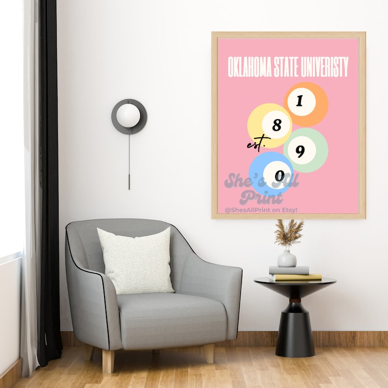 Oklahoma State University Printable Wall Art College Collection Set of ...