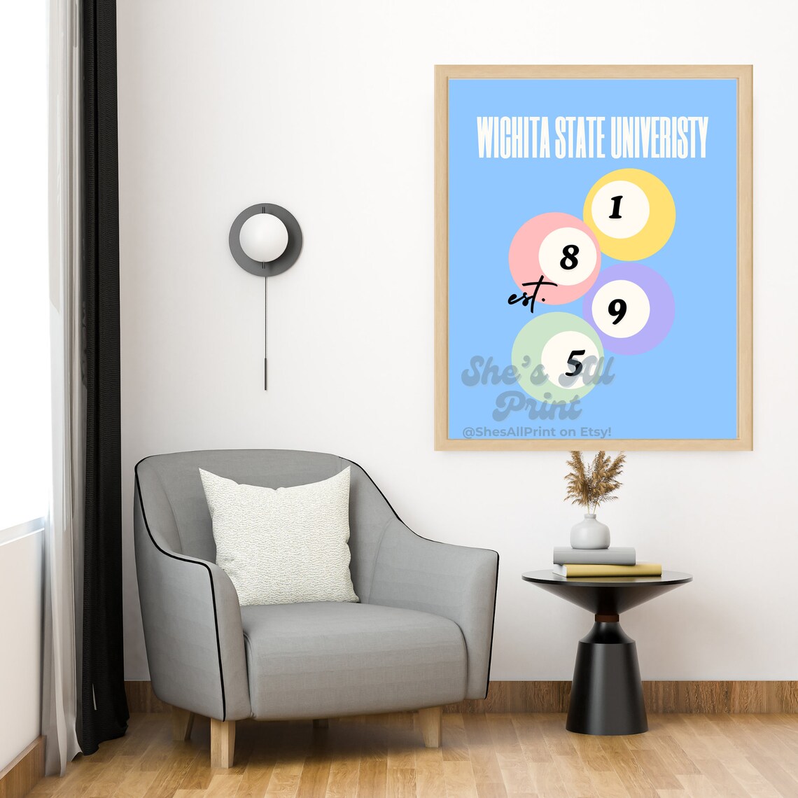 Wichita State University Printable Wall Art College Collection Set of 6 ...