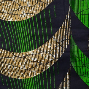 Green African Print Fabric, High Quality Cotton Material, Sold by the ...