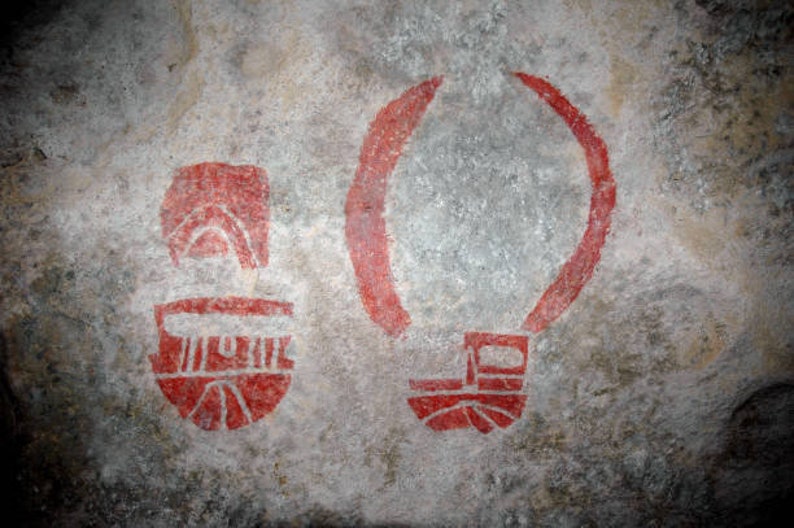 Hueco Tanks Pictograph - White Horned Dancer Metal Art - Etsy