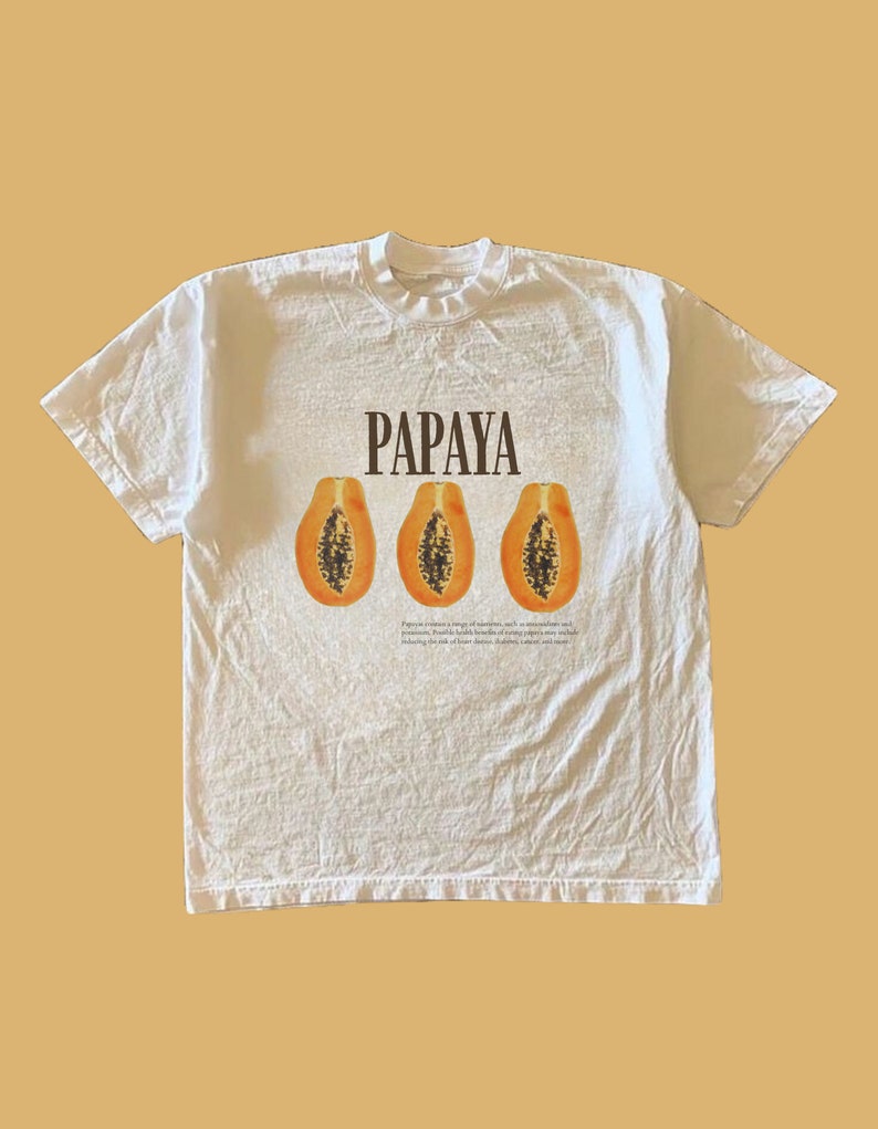 Papaya Vintage Graphic Tee Unisex Graphic Tee - Etsy