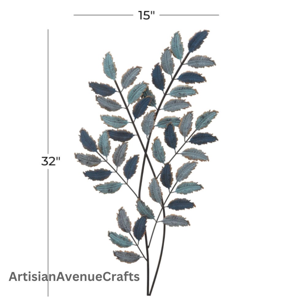 Metal Leaf Wall Decor Farmhouse Wall Decor Metal Wall Art Leaf Wall ...