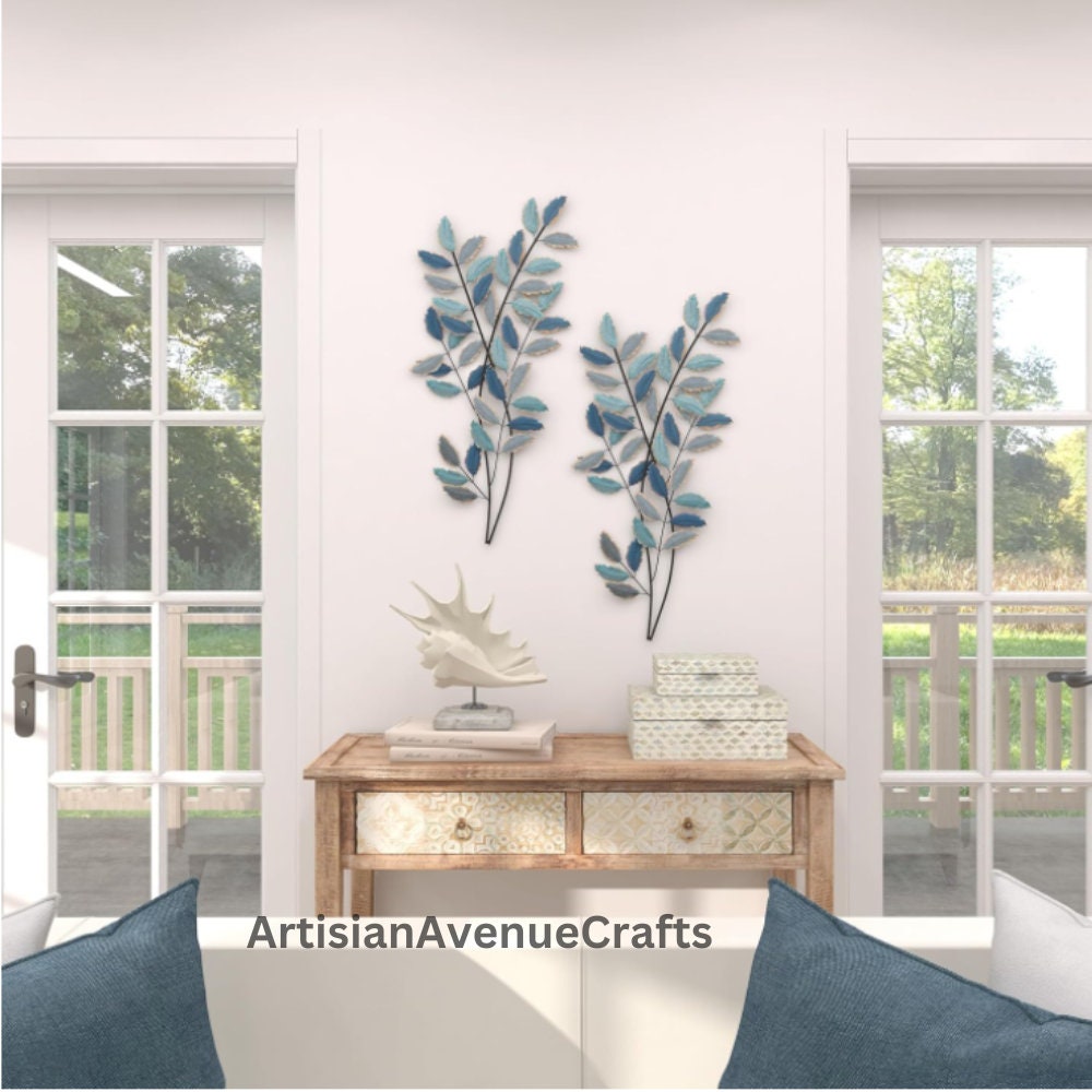 Metal Leaf Wall Decor Farmhouse Wall Decor Metal Wall Art Leaf Wall ...