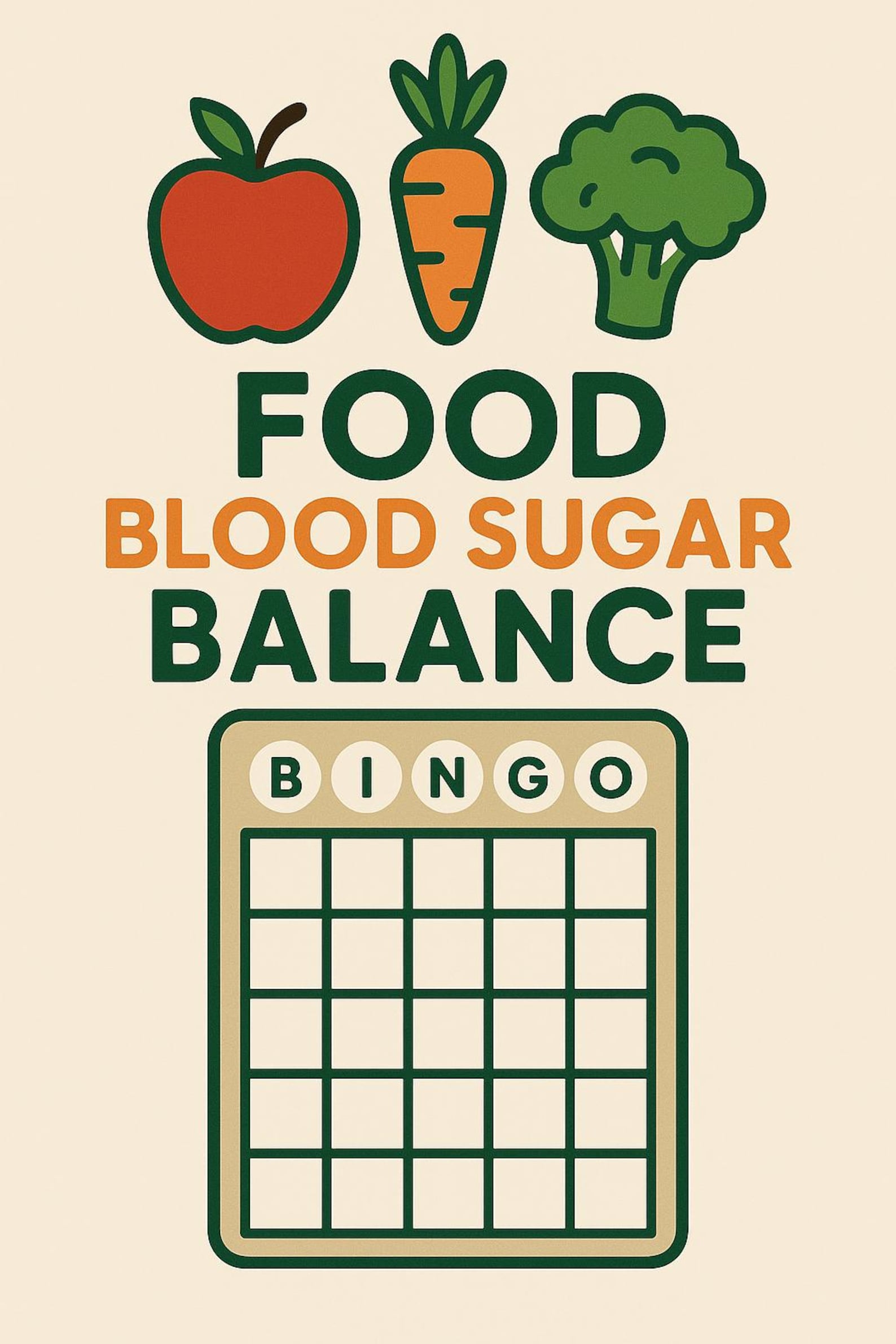 Blood Sugar Bingo | Diabetes & Prediabetes Food Game (printable PDF) - Etsy