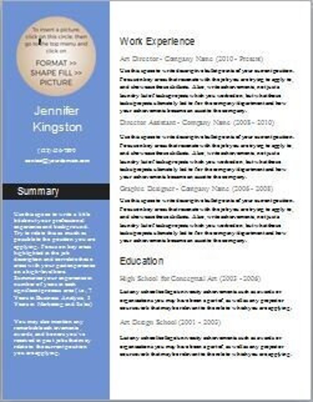 Modern & Intelligent Resume Template - Etsy