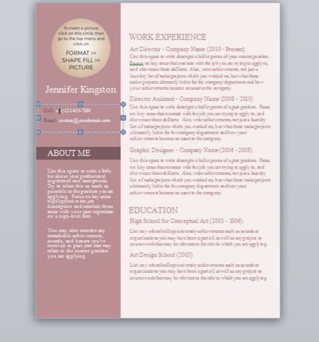 Modern & Sophisticated Resume Template - Etsy