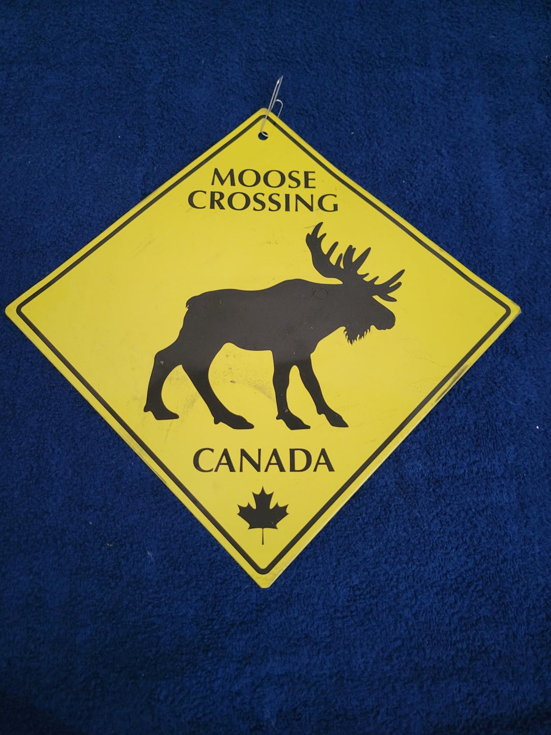 Moose Xing Metal Yellow Caution Crossing Sign 13" X 13" - Etsy