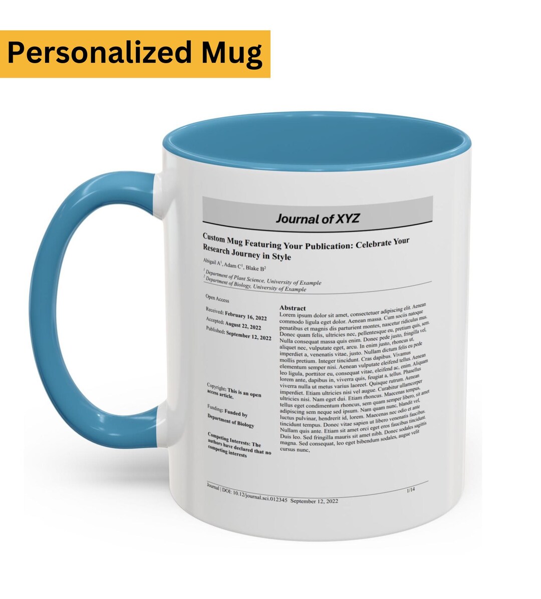 Journal Publication Mug With Custom Name- Gift for Researcher ...