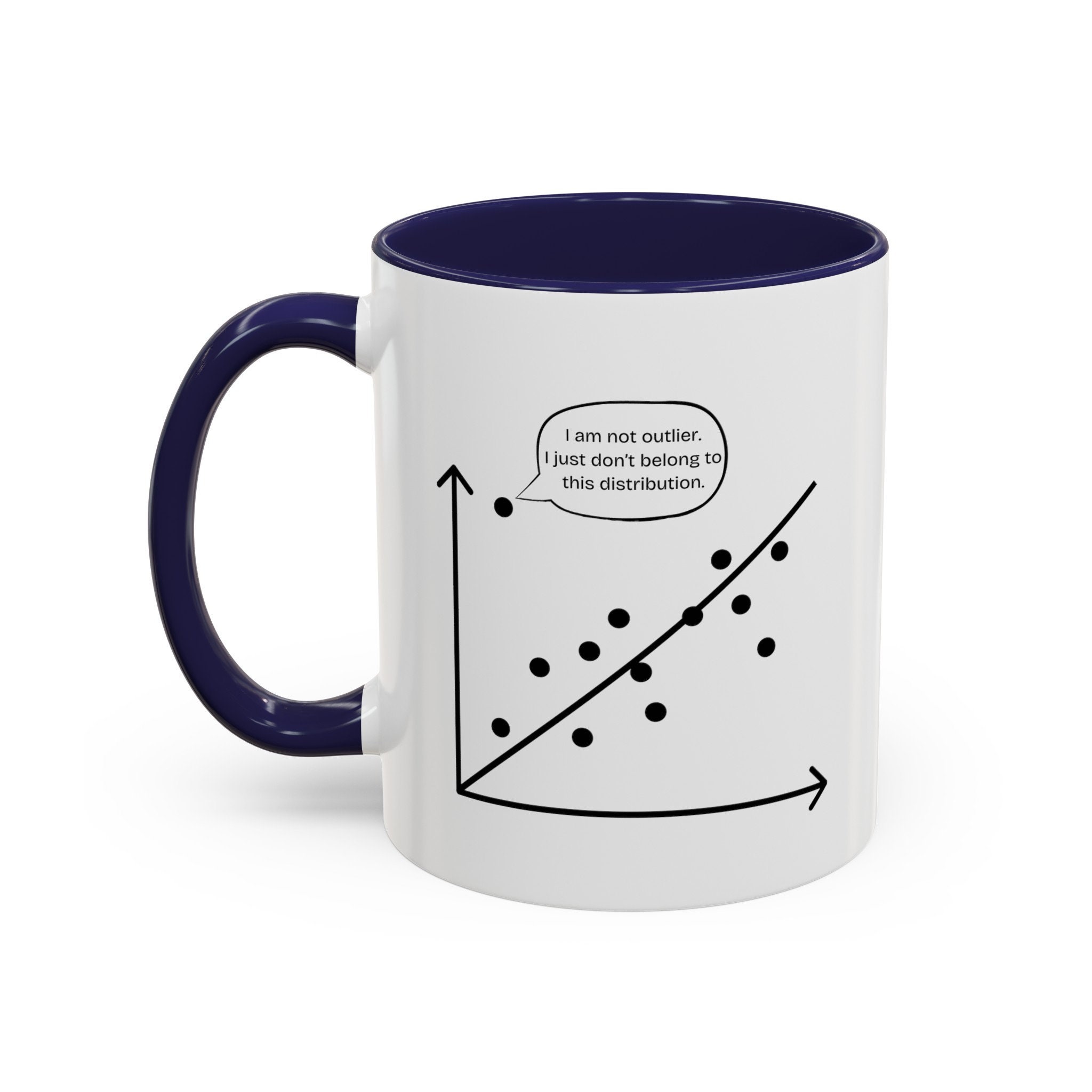 Outlier and Distribution - Funny Statistics Mug for Gifts ...