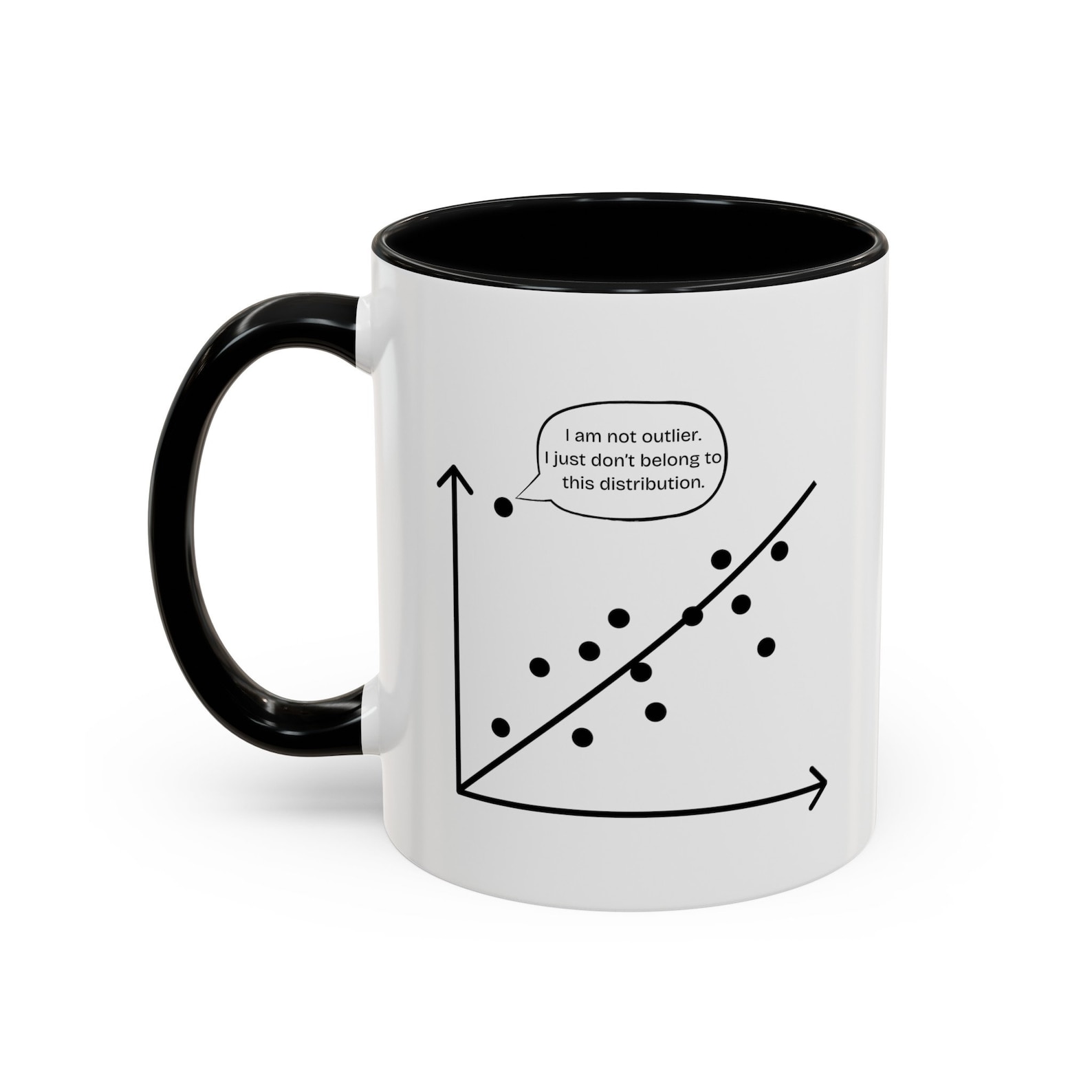Outlier and Distribution - Funny Statistics Mug for Gifts ...