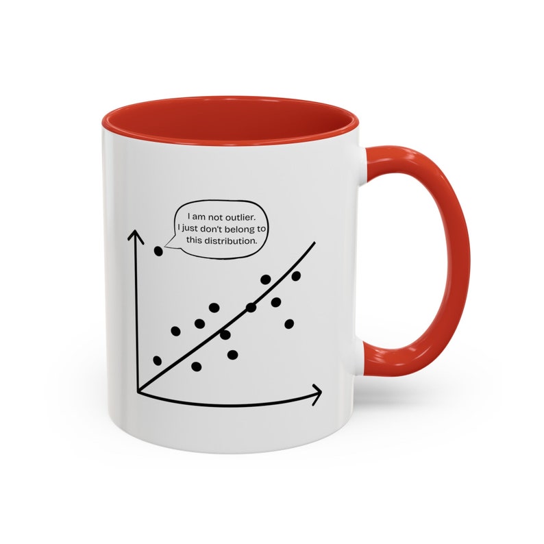 Outlier and Distribution - Funny Statistics Mug for Gifts ...