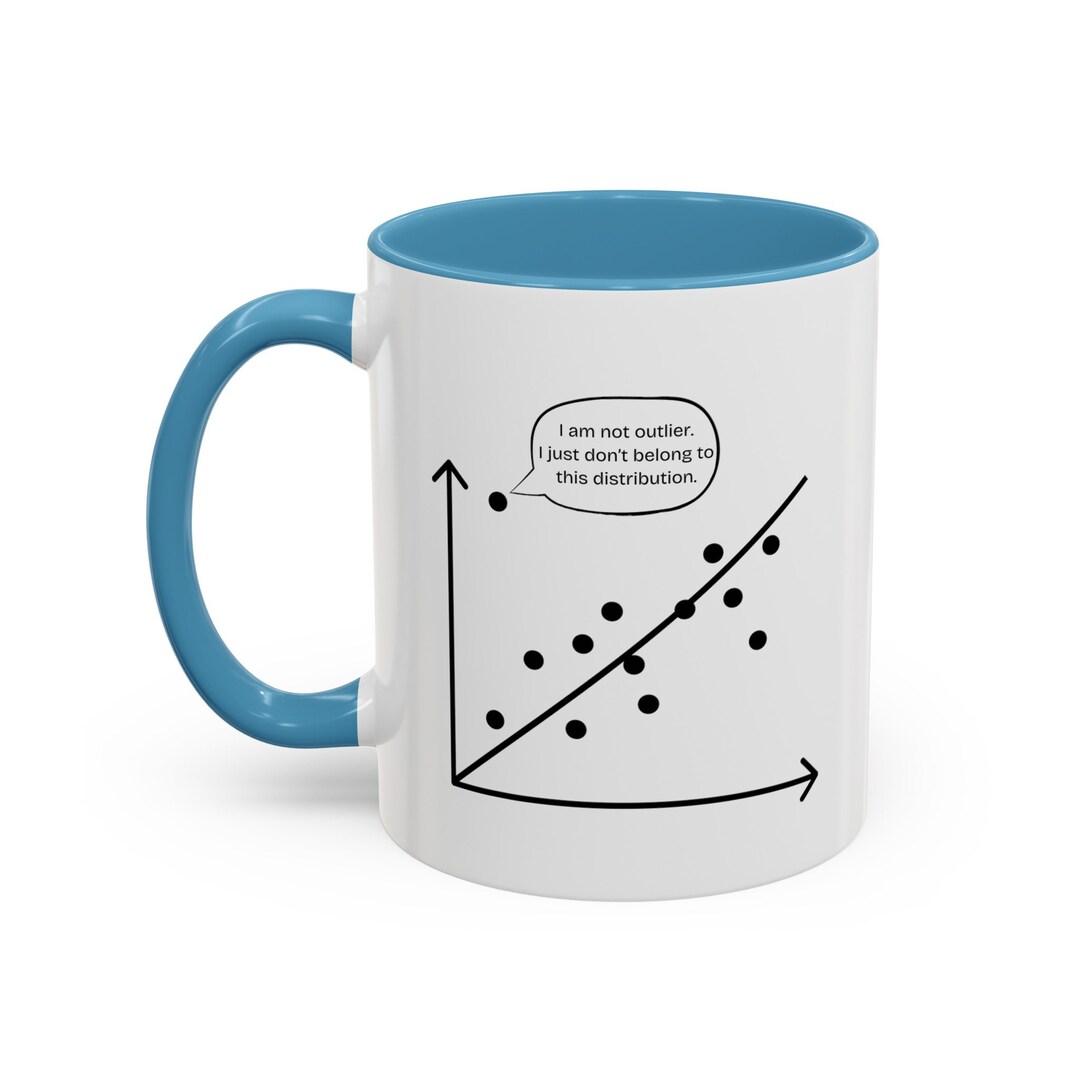 Outlier and Distribution - Funny Statistics Mug for Gifts ...