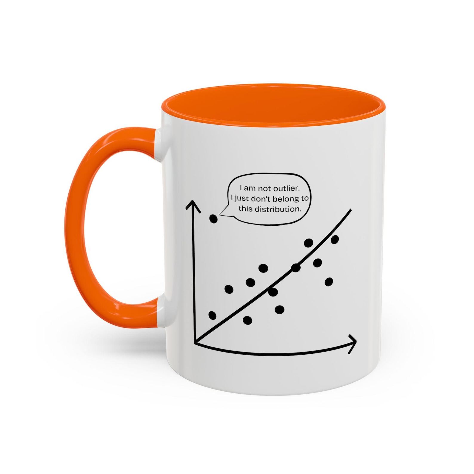 Outlier and Distribution - Funny Statistics Mug for Gifts ...
