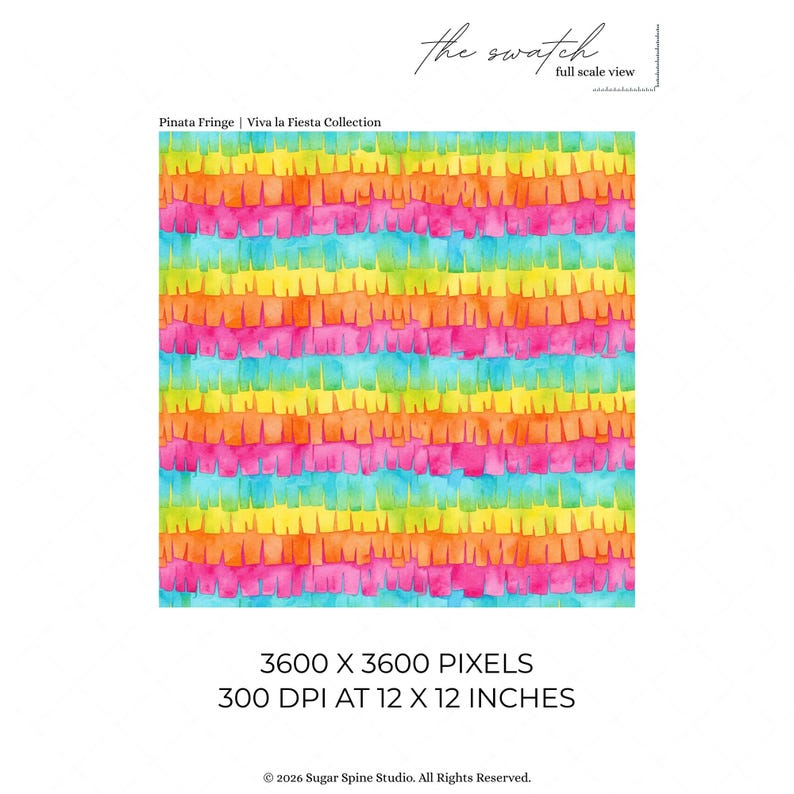 Classic Rainbow Pinata Fringe Seamless Patter, Fiesta Background, or ...