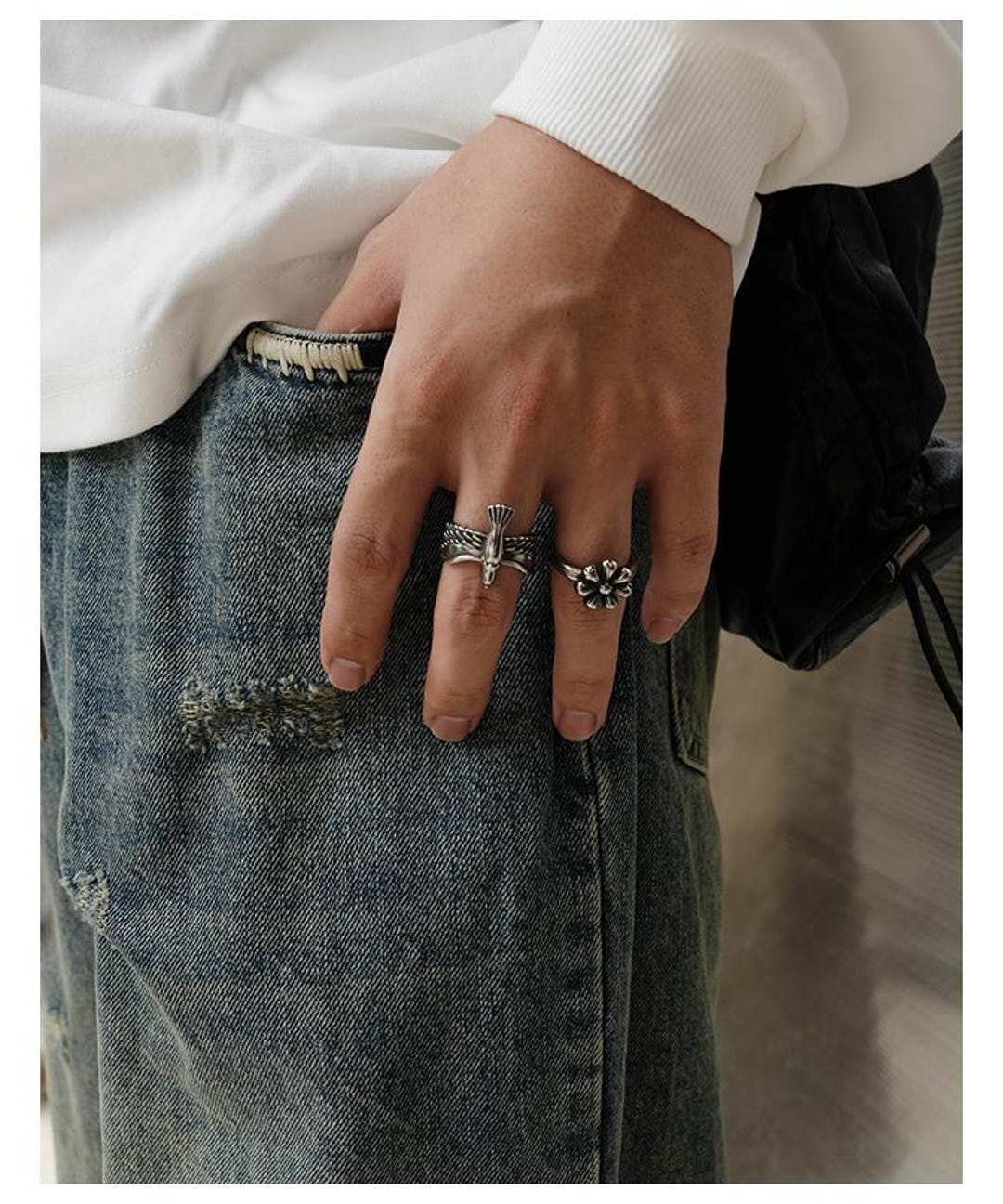 Stainless Steel Bird Ring – Nature-inspired Jewelry, Unique Animal Ring ...