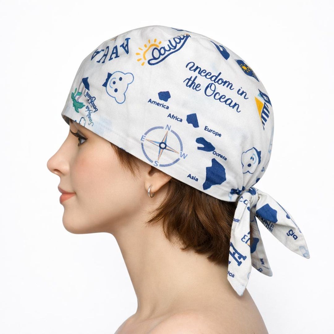 Protective Cap, Fun Bear Scrub Cap, Unisex Gift, Scrub Cap for ...