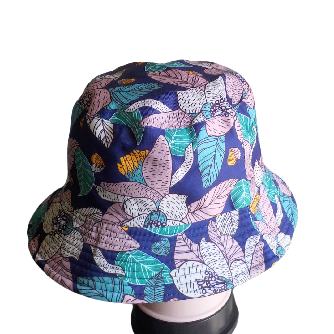 Bucket Bob Bucket Hat Printed Summer Flowers Leaves Unisex Light ...