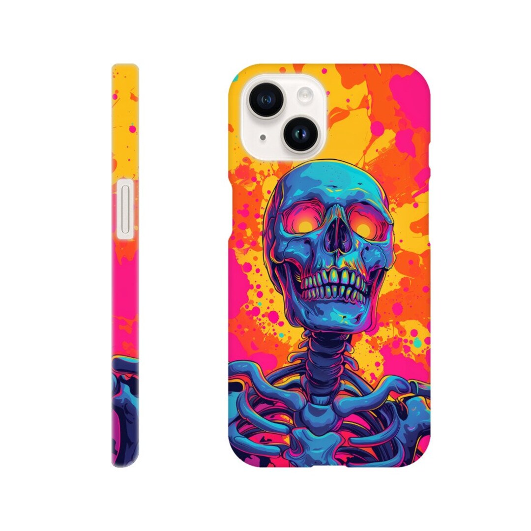 Graphic Pop Art Skeleton Phone Case - Etsy