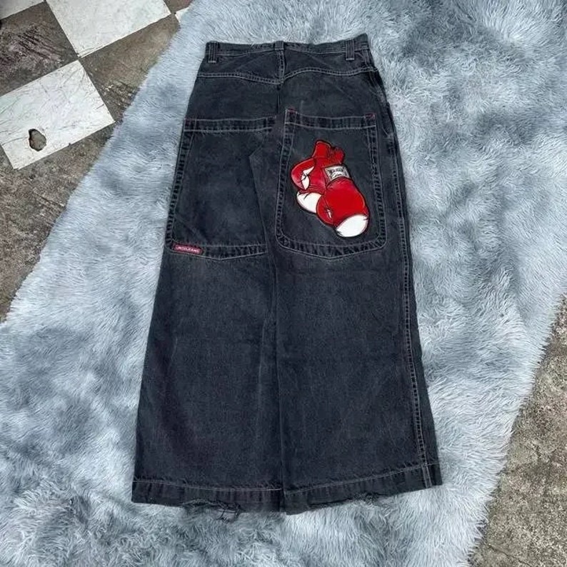Vintage JNCO Replica Baggy Jeans Boxing Glove Embroidery - Etsy Australia