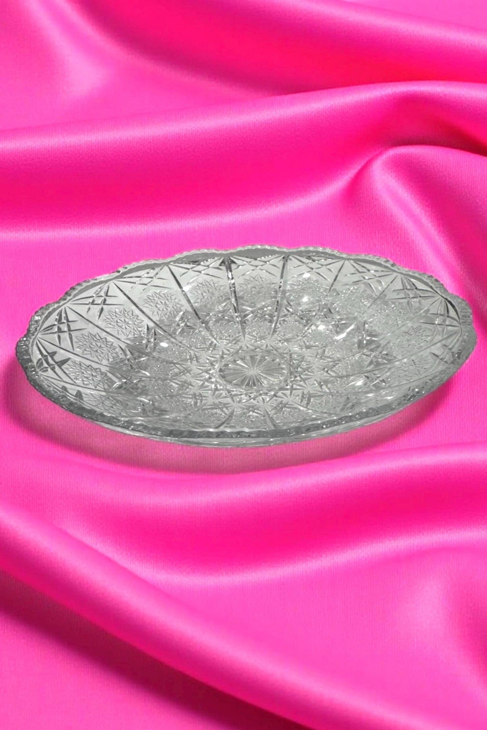 Antique American Brilliant Cut Glass Bowl: Hobstar & Fan Pattern - Etsy