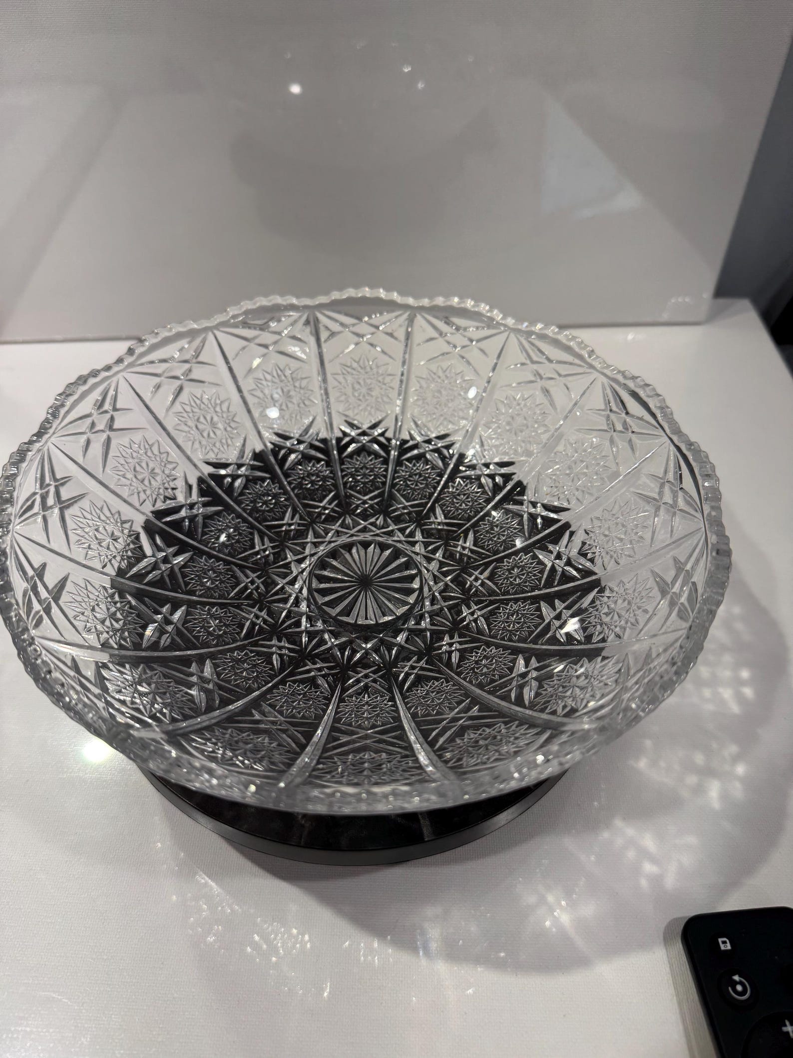 Antique American Brilliant Cut Glass Bowl: Hobstar & Fan Pattern - Etsy
