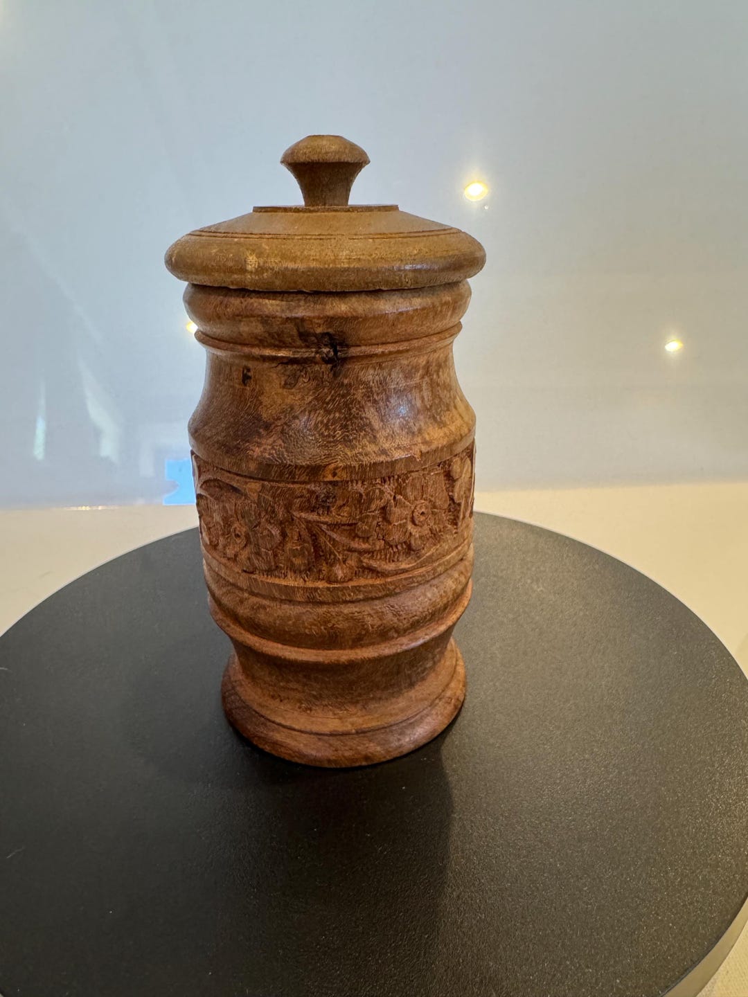 Antique Treenware Jar With Lid 1910 Era - Etsy