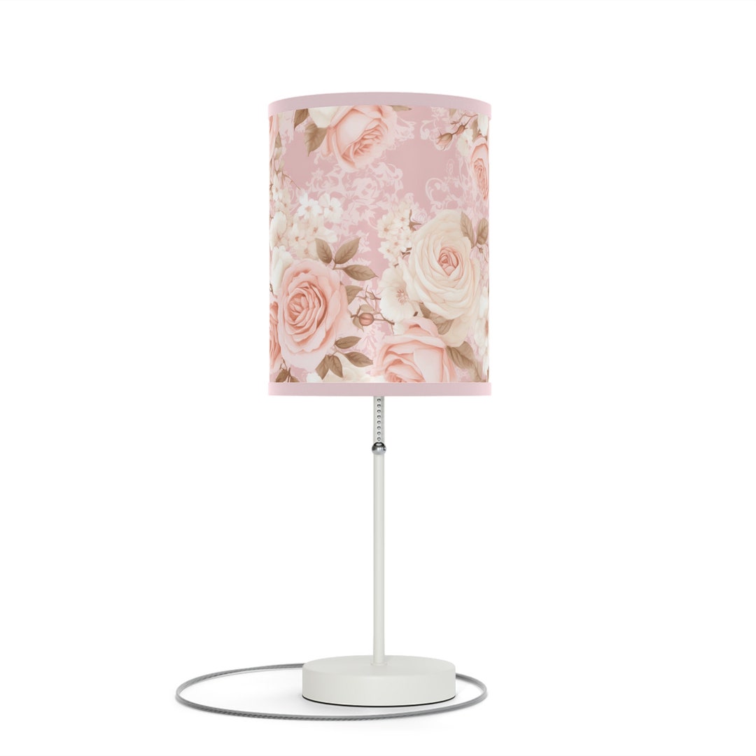 Coquette Cottagecore Pink Roses Bedside Reading Lamp Light Delicate ...