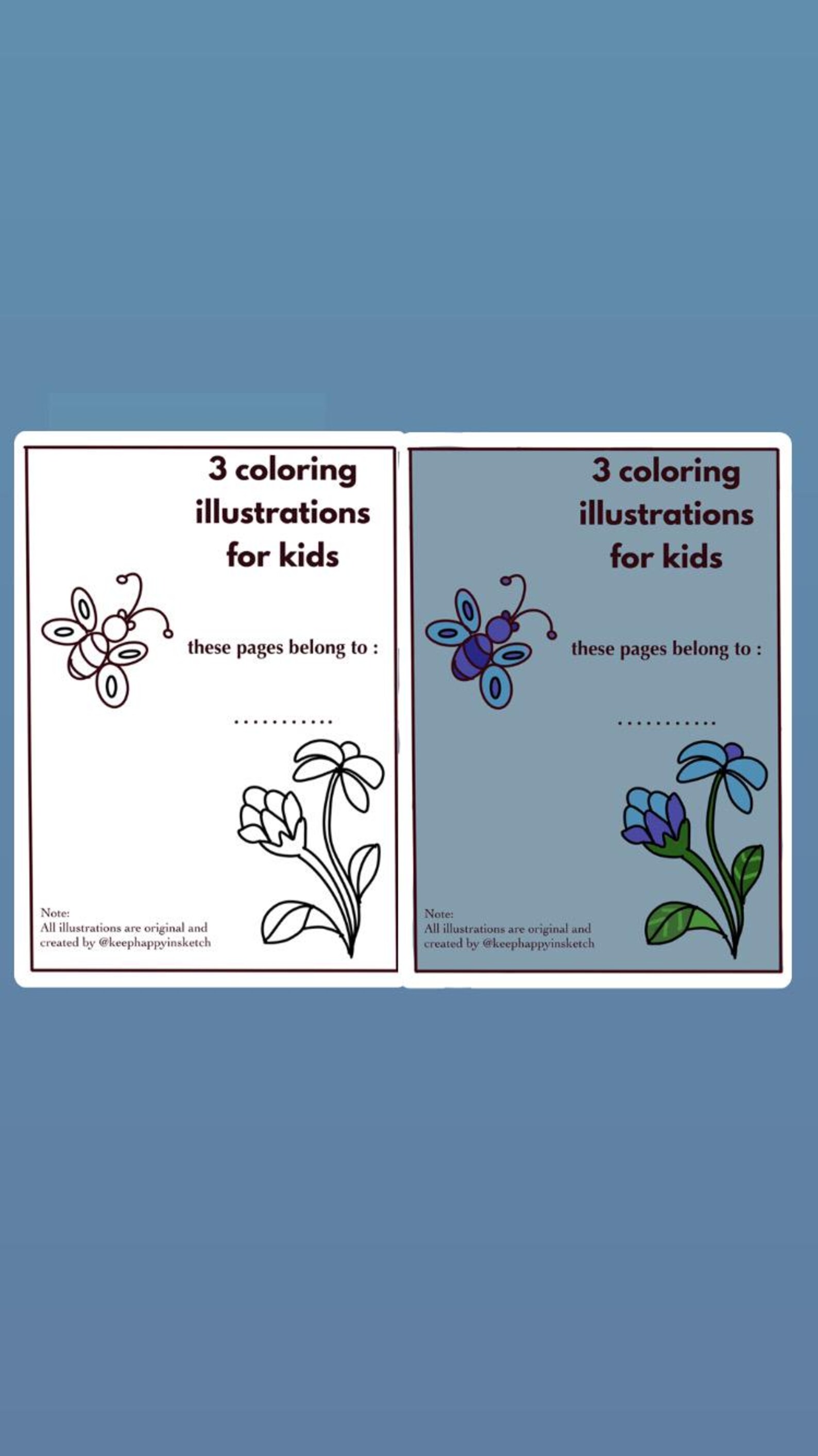 Kids Spring Flower Coloring Pages: Printable Illustrations (PDF File ...