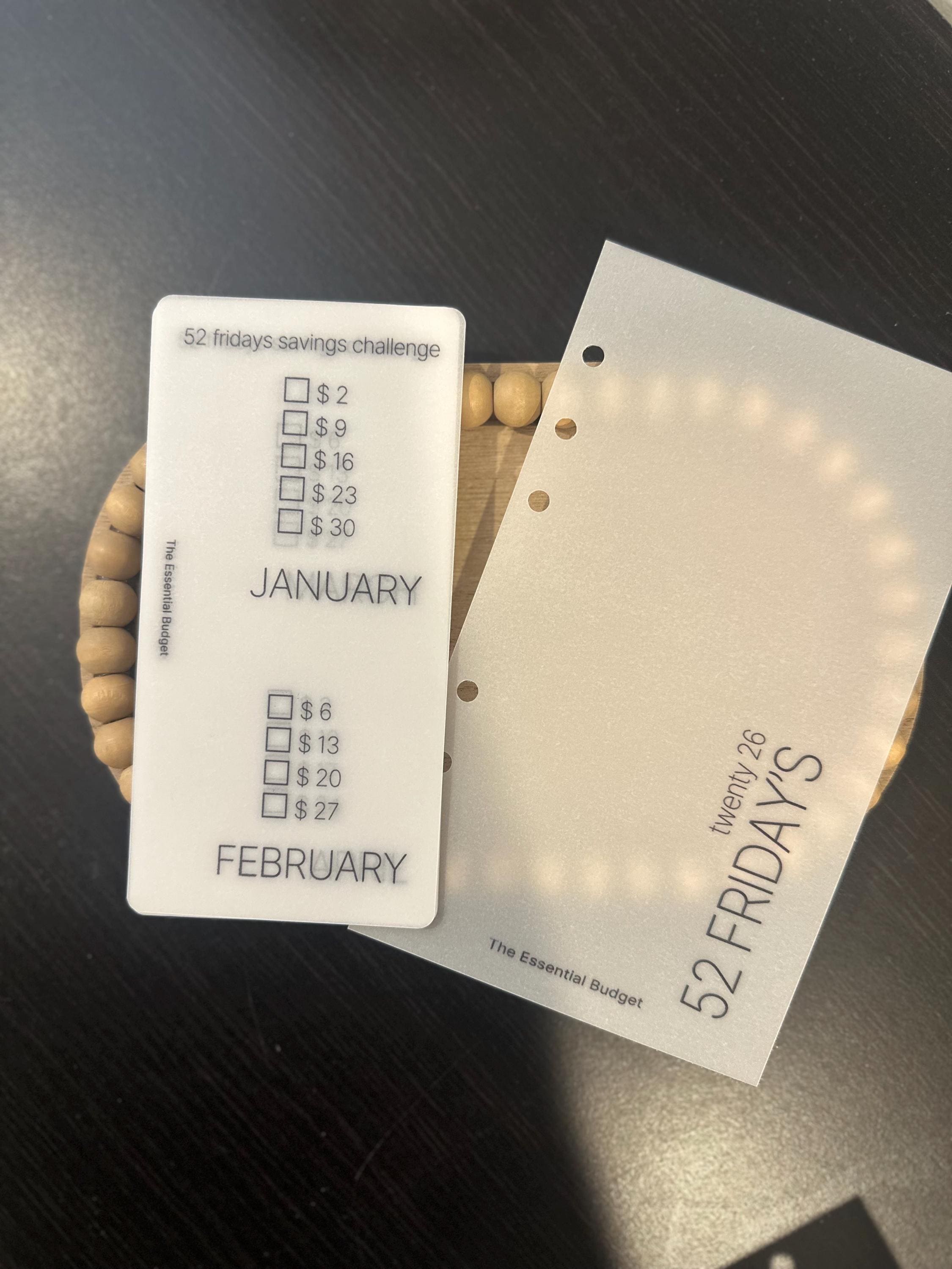 52 Fridays Savings Challenge Set – Laminated Budget Tracker | Matte - Etsy