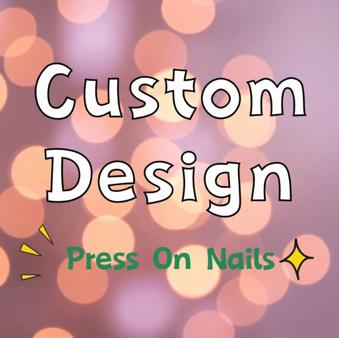 Custom Design Press on Nails | Hand-painted Nails - Etsy