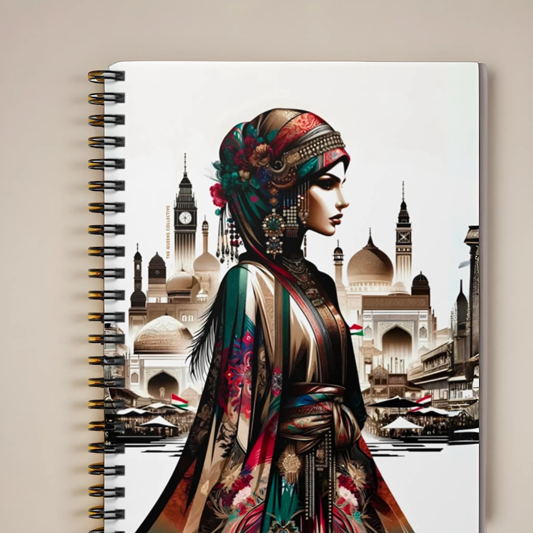 Arabic Queen Spiral Notebook - Ruled Lined, Islamic Calligraphy Design ...